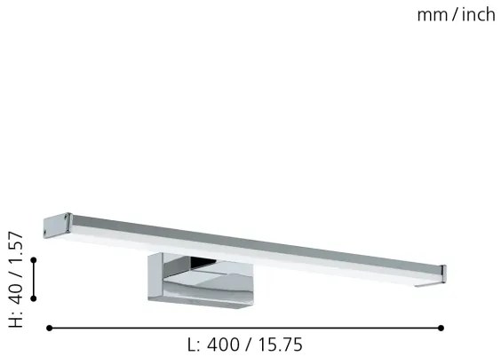 Eglo 79532 - LED Koupelnové osvětlení zrcadla SARNOR 7,4W/230V 40 cm IP44 chrom