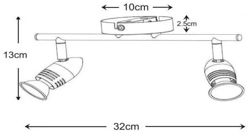 Lucide 13955/10/12 - LED bodové svítidlo CARO-LED 2xGU10/5W/230V chrom