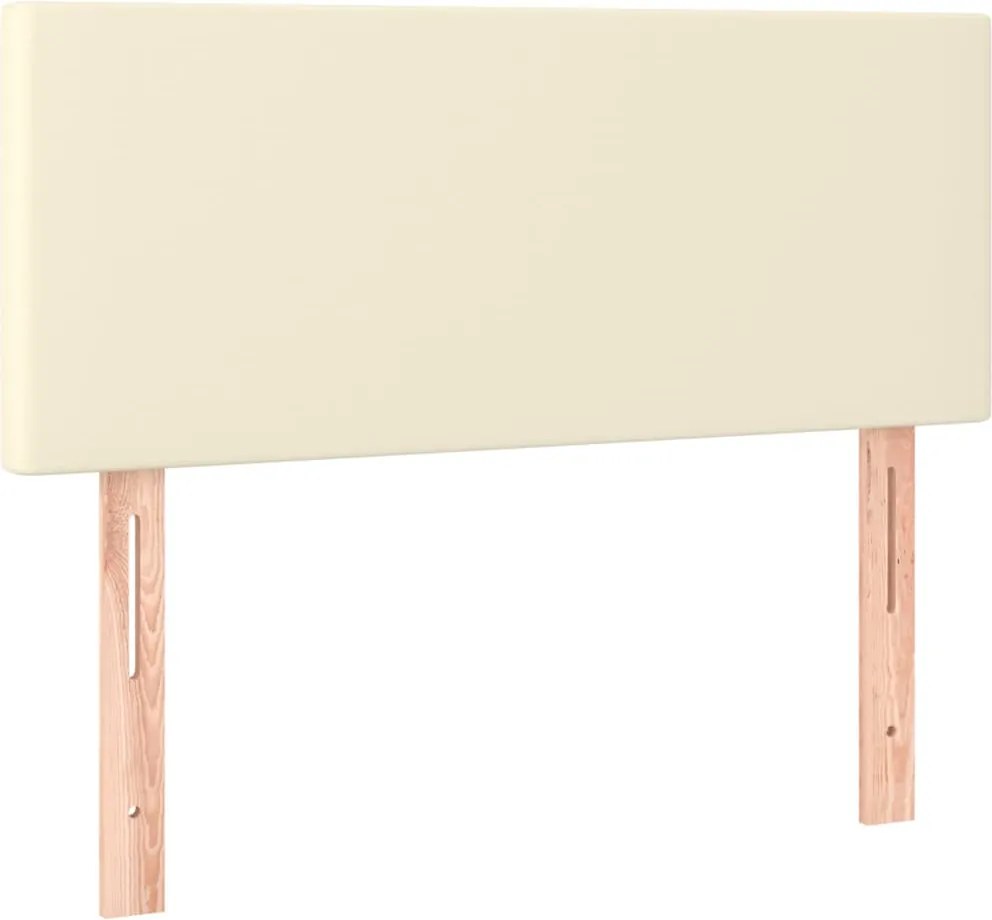 Box spring postel s matrací krémová 100x200 cm umělá kůže 3140989