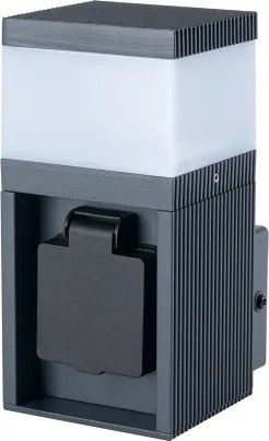 BRILAGI - Venkovní lampa se zásuvkou SCHUKO PILLAR 1xG9/11W/230V IP44 antracit