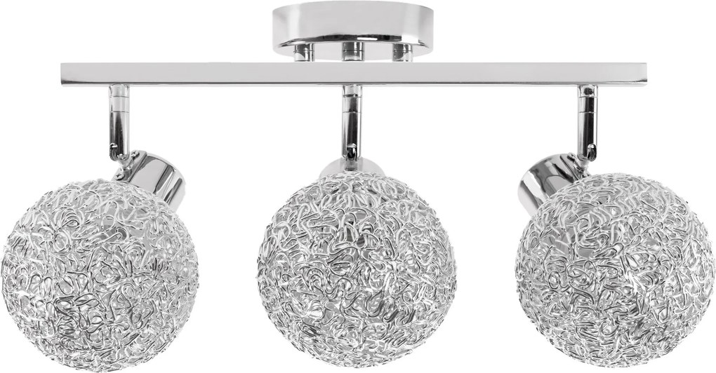 Toolight - Stropní kovová lampa GLAMOUR 3xE27 60W APP672-3C, chromová, OSW-05642