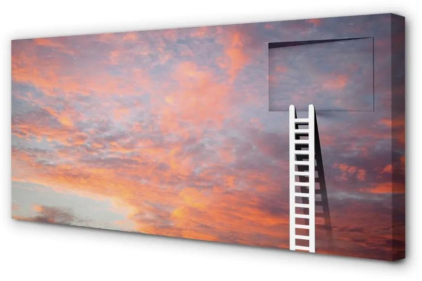 Obrazy na plátně Žebřík slunce oblohu 140x70 cm