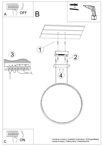Thoro TH.175 - LED Lustr na lanku RIO LED/50W/230V CRI90 3000K pr. 78 cm zlatá