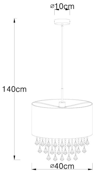 Globo 15187H3 - Lustr AMY 1xE27/60W