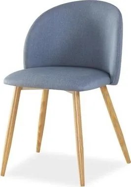 Casarredo Jídelní čalouněná židle ERIN denim/dub