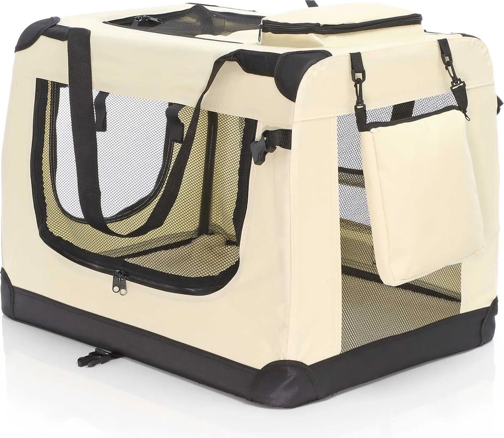 Přepravní box fudajo – 70 × 52 × 50 cm, béžová (64187)