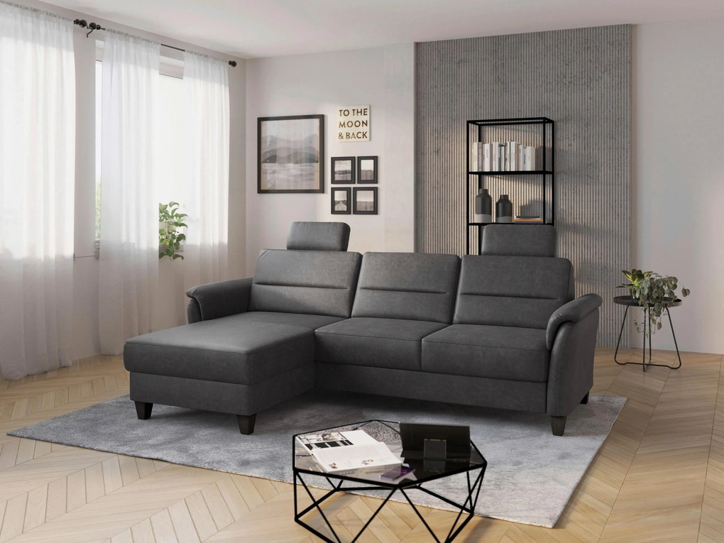 XXXLutz ROHOVÁ SEDAČKA, textil, antracitová Sit & More - Sedací soupravy - 000144019747