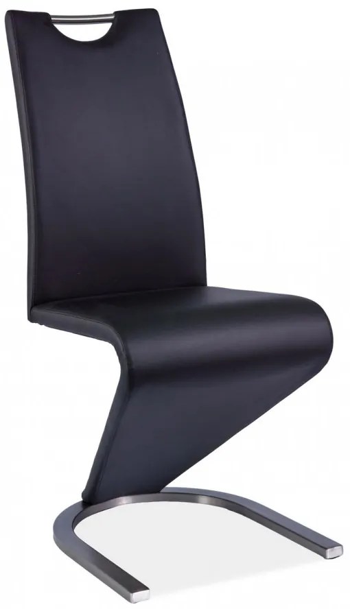 Casarredo Jídelní čalouněná židle H-090 černá/ocel