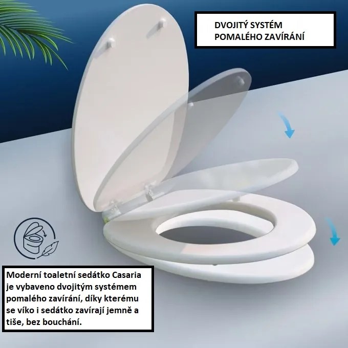 WC sedátko s automatickým spouštěním bílé 108583