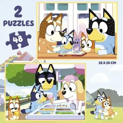 EDUCA Puzzle v kufříku Bluey 2v1 / (48 dílků)