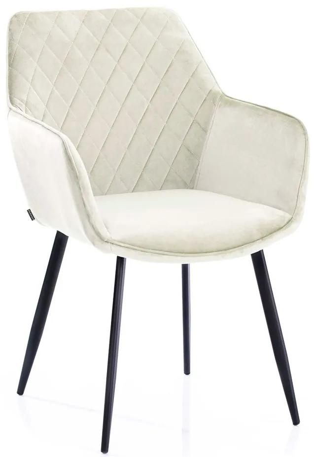 HOMEDE Designová židle Vialli krémová, velikost 60x42x84