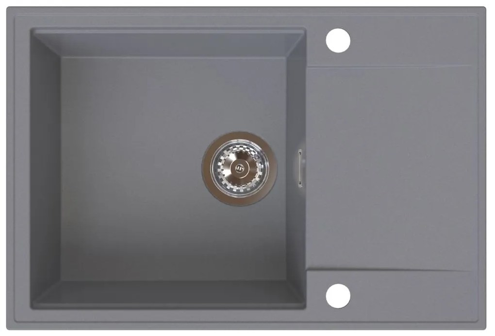 Sink Quality Sink55, kuchyňský granitový dřez 680x460x215 mm, šedá, SKQ-SINK.D.1KDO