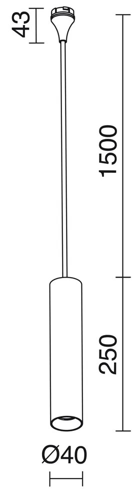 Indeluz 796B-L3110I-01 závěsné LED svítidlo Dube J, bílé, 9,2W, 3000K, 25cm