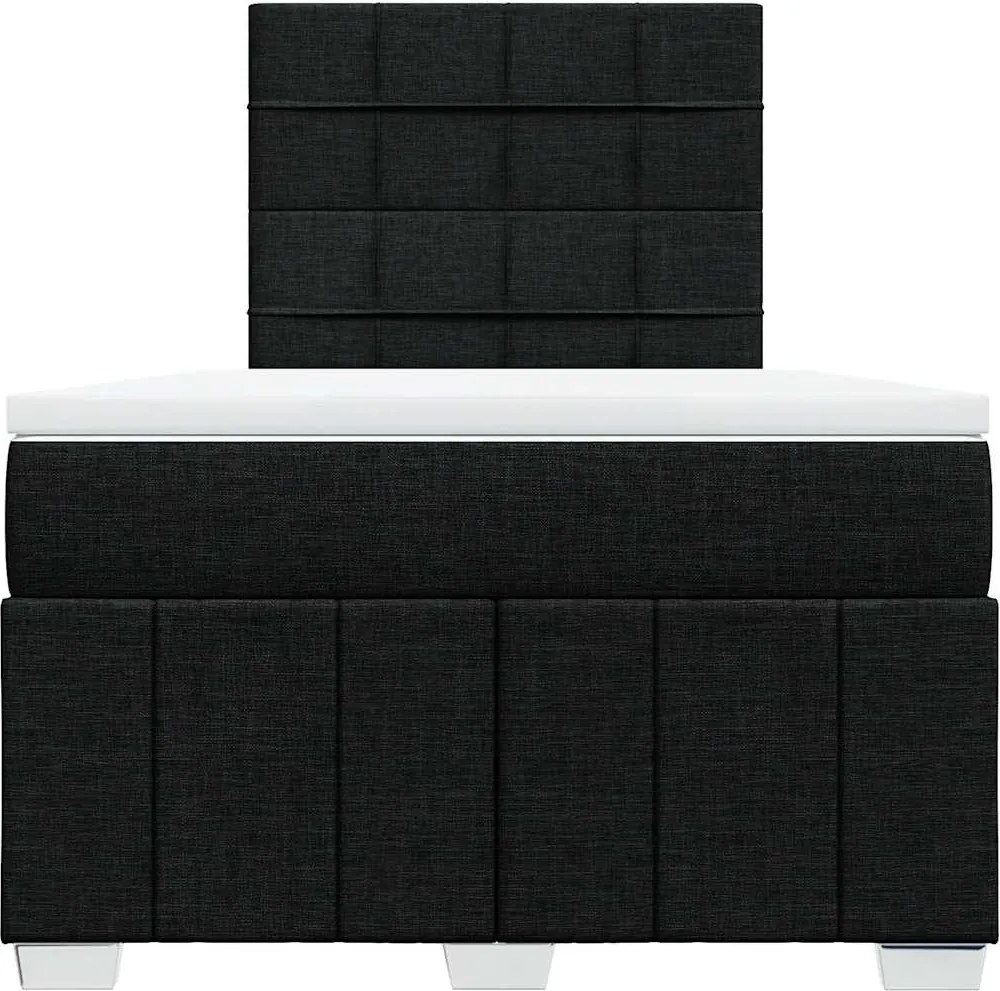 Box spring postel s matrací černá 120x200 cm textil 3293937