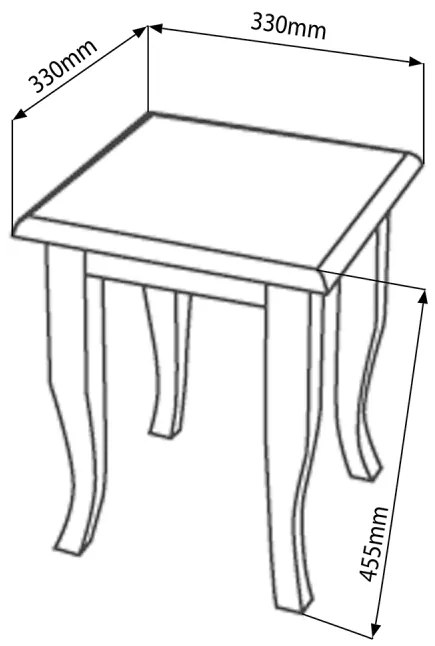 Sapho RETRO stolička 33x45x33cm, starobílá 1683