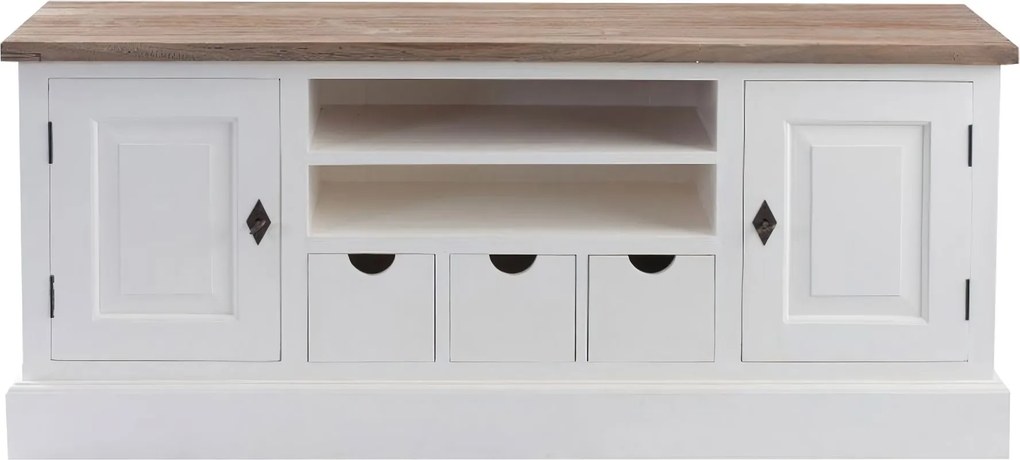 TV/Audio stolek Brighton 150x40x65cm white&natural