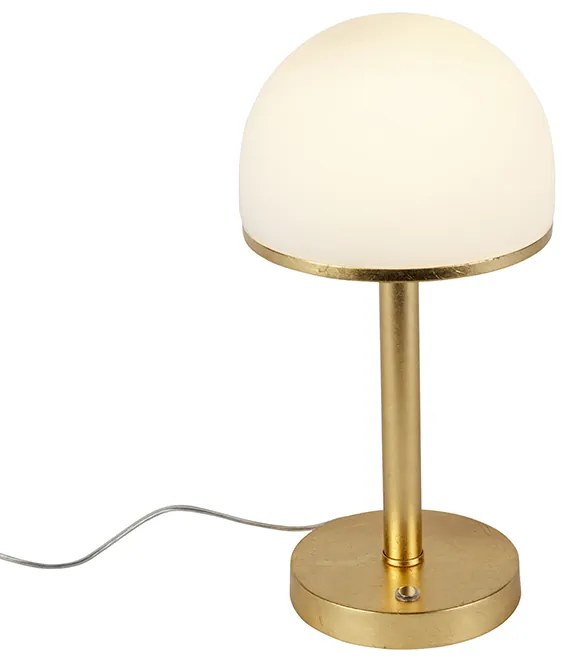 Vintage stolní lampa zlatá vč. LED a dotyku - Bauhaus