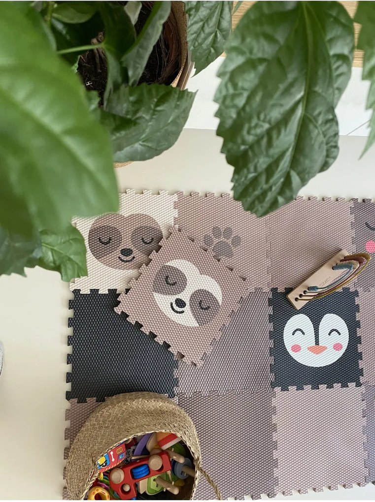 Minideckfloor Lenochod Barevná kombinace: Hnědý s bílým lenochodem