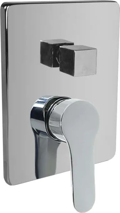 Mereo Mereo, Sprchová podomítková baterie s trojcestným přepínačem, Zuna, Mbox, kryt, chrom, CB60157ZC