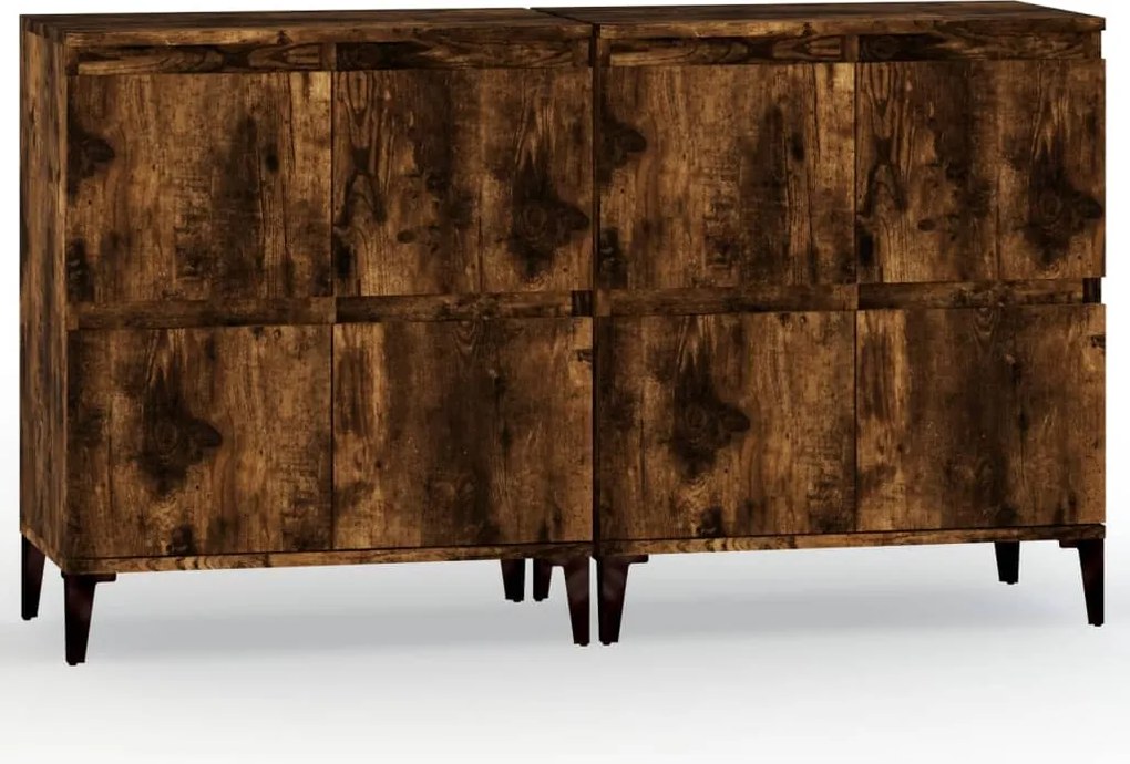 Příborníky 2 ks kouřový dub 60 x 35 x 70 cm kompozitní dřevo 3185764