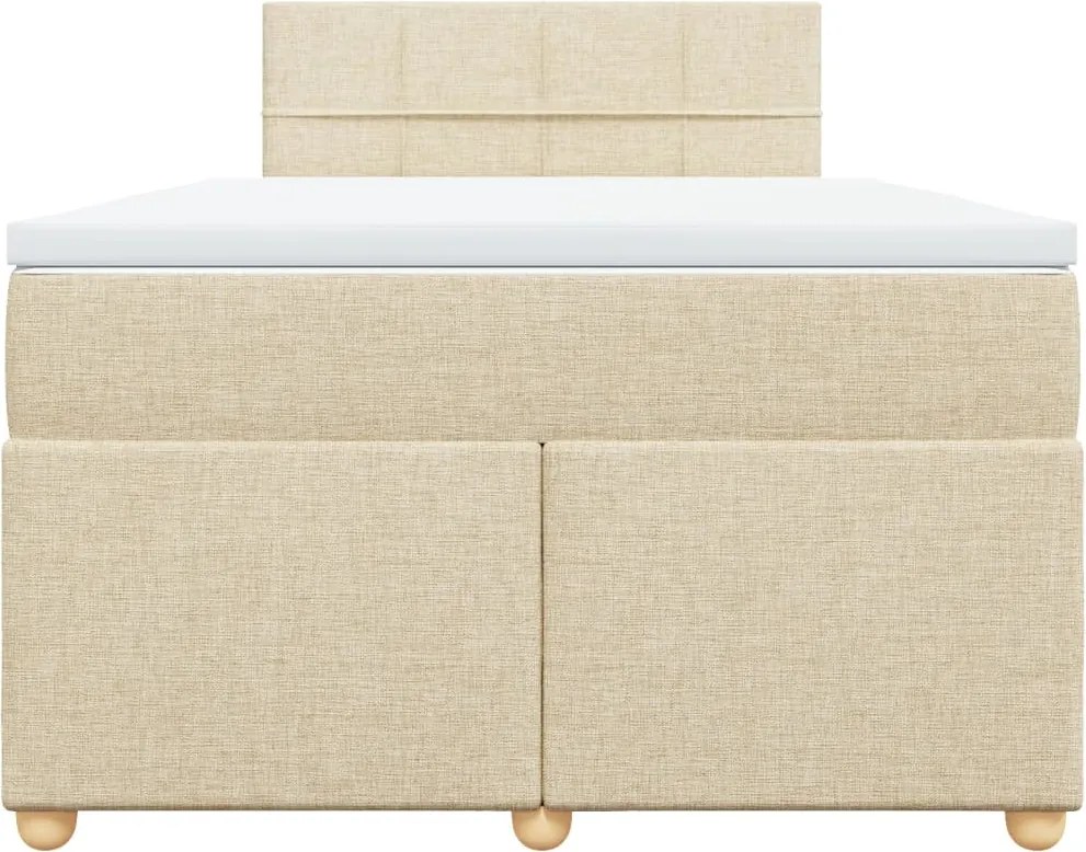 Box spring postel s matrací krémová 120x200 cm textil 3288952