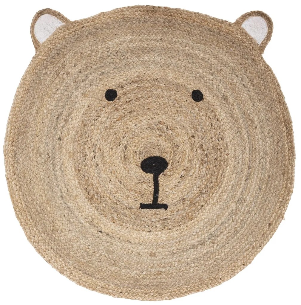 Dětský koberec Bear, (fi) 100 cm, béžová