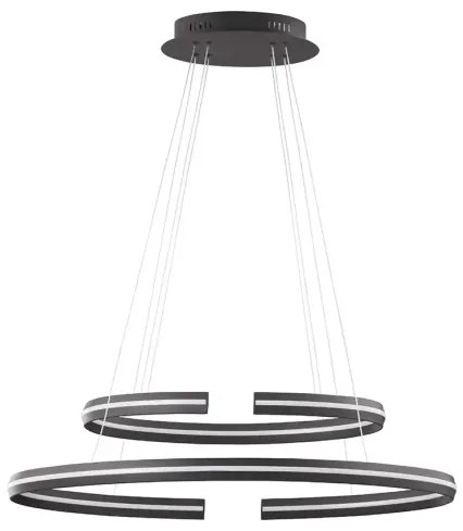 LED lustr Torrente 40 černé