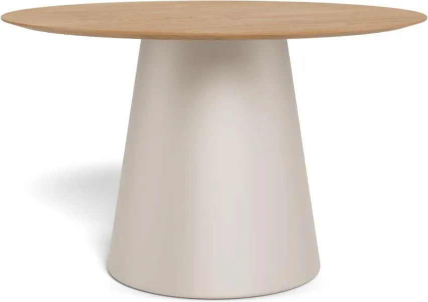 Kulatý jídelní stůl Soli 120 cm dub přírodní/kašmírový