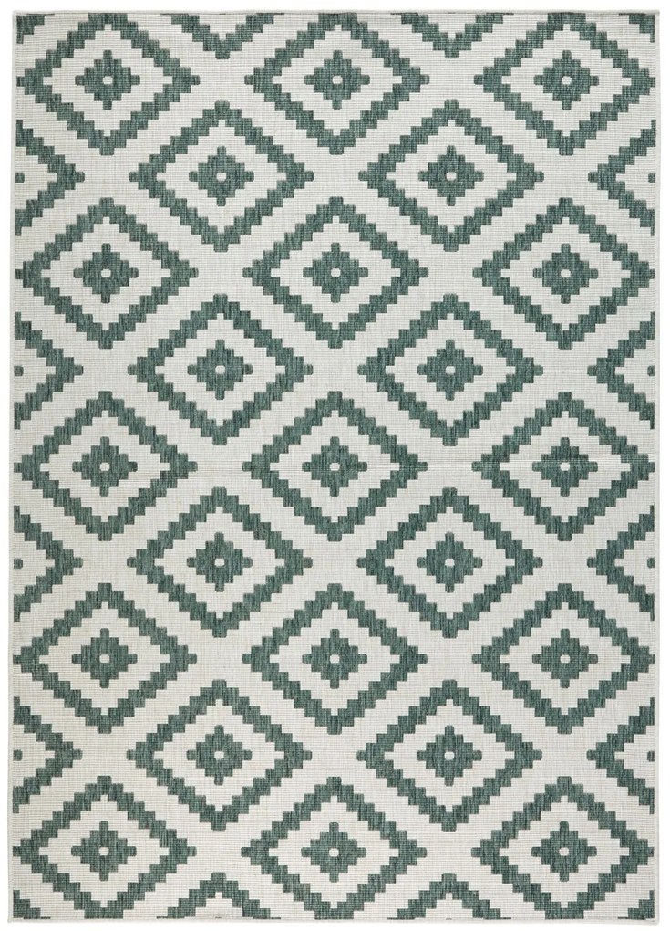 NORTHRUGS - Hanse Home koberce AKCE: 80x350 cm Kusový koberec Twin-Wendeteppiche 103131 grün creme – na ven i na doma - 80x350 cm