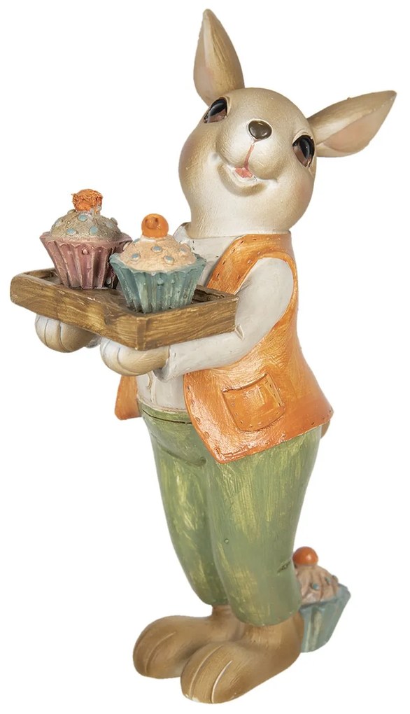 Velikonoční dekorace králíka s muffiny - 11*6*16 cm
