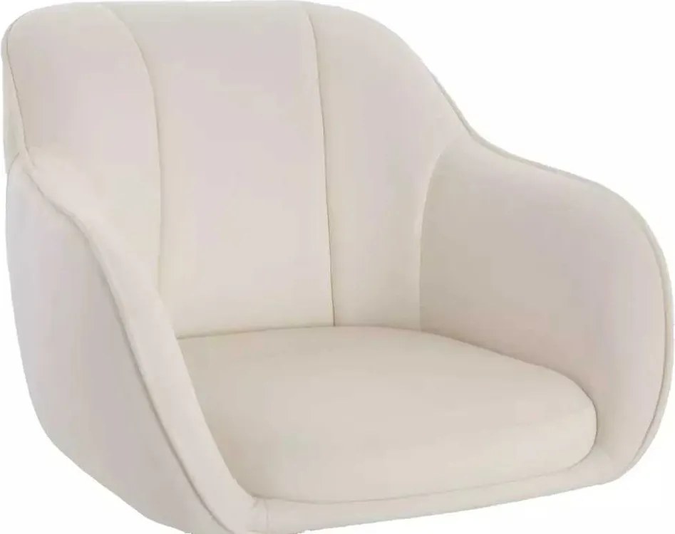 LuxuryForm DESIGN Otočná židle AVOLA VELUR na černém talíři - bílá