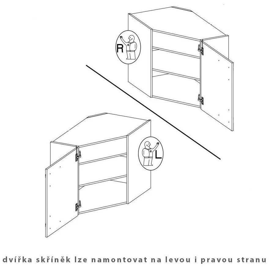 Kuchyňská linka LARA wh | ve tvaru L | 220x370 | UNI provedení | VÝBĚR TYPU ZÁSUVEK | bílá lesk
