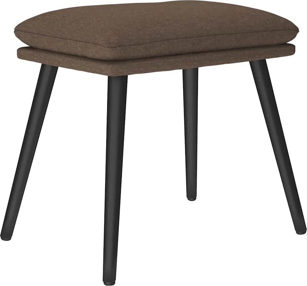 Relaxační křeslo se stoličkou taupe textil 3097777