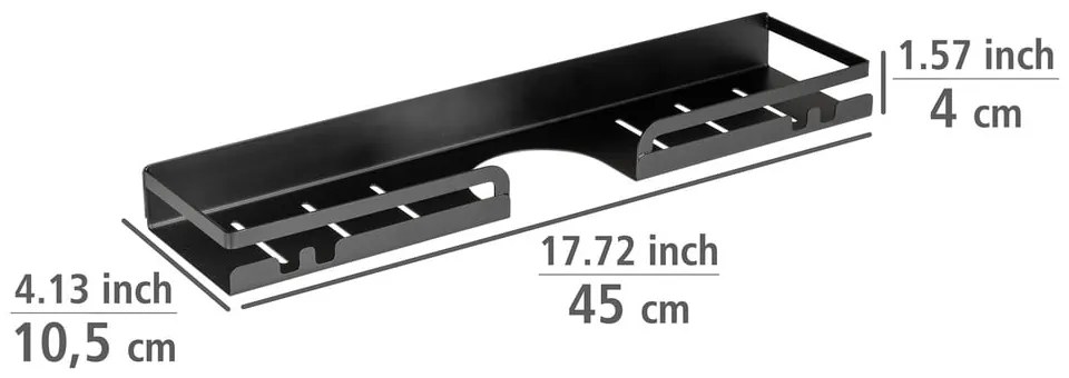 Černá samodržící koupelnová polička z nerezové oceli Altarella – Wenko