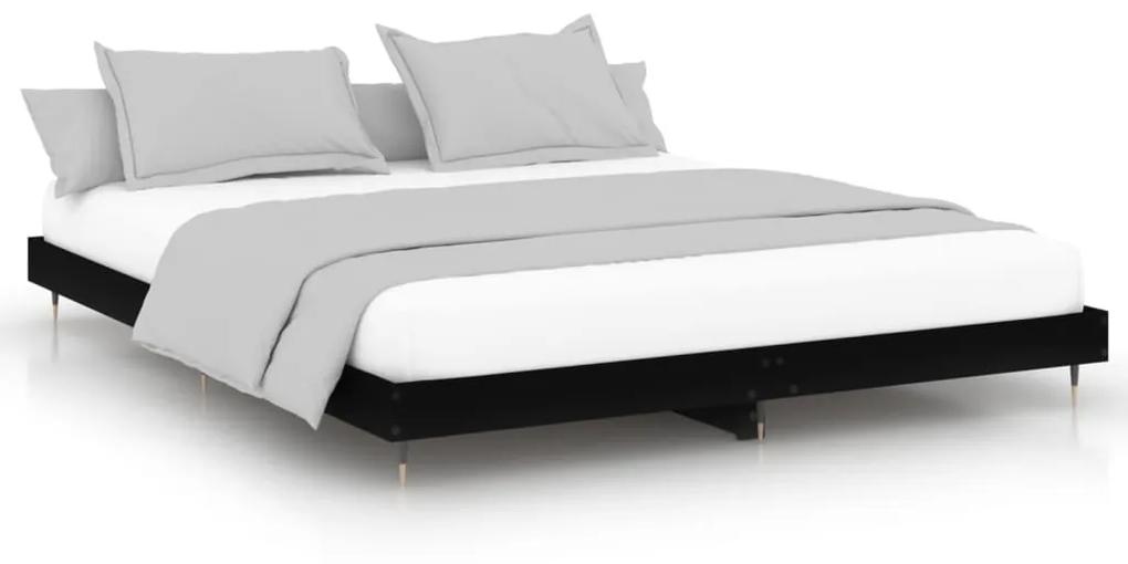 vidaXL Rám postele černý 150 x 200 cm kompozitní dřevo