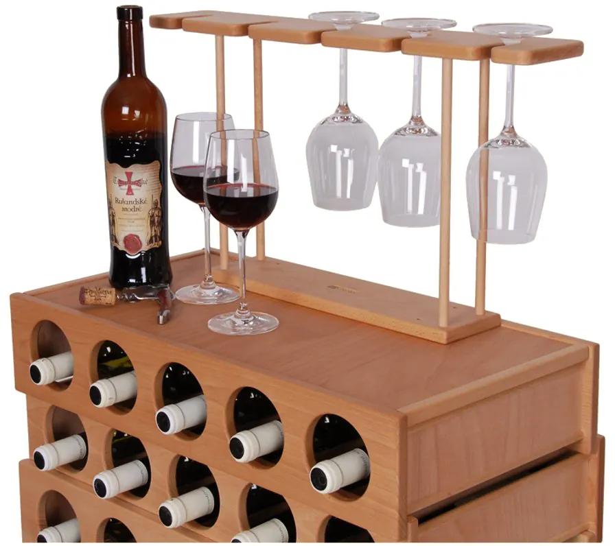 Domácí vinotéka 652 - Dřevěná vinotéka na 40 lahví vína