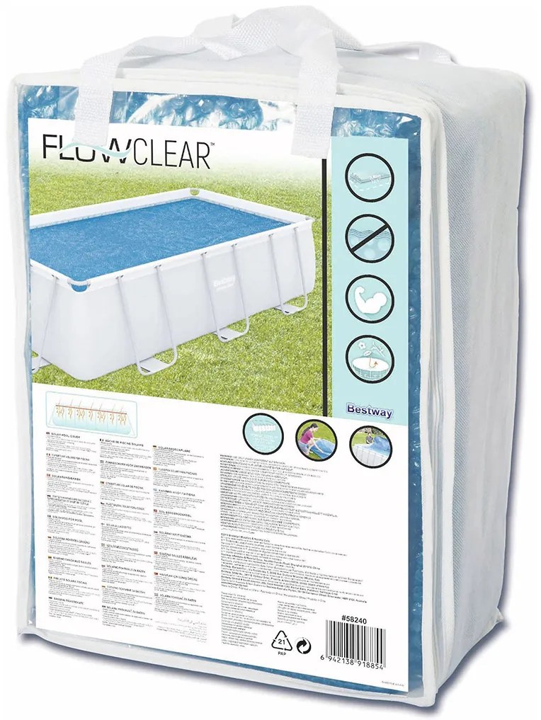 BESTWAY Solární plachta pro bazény 404 x 201 cm a 412 x 201 cm 58240