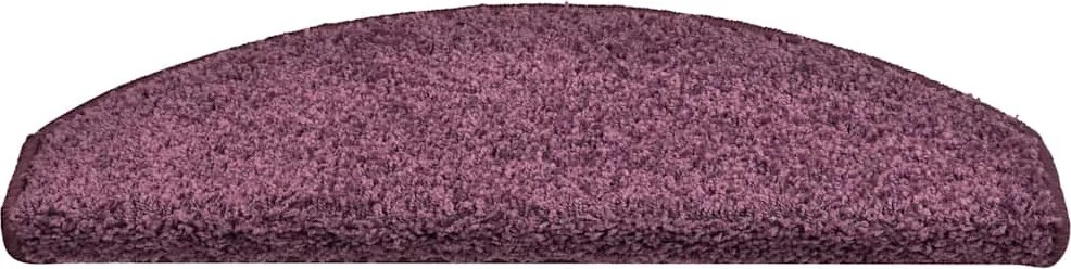 Schodové rohože 15 ks 65 x 21 x 4 cm tmavě fialové, půlkulaté, velké 322385