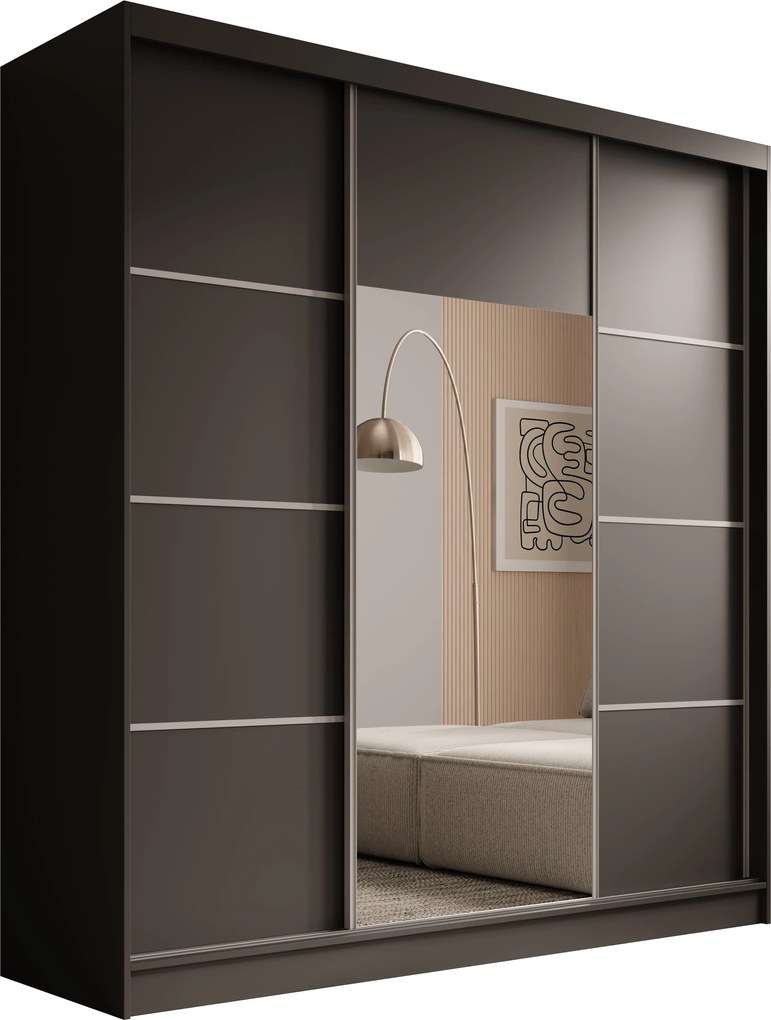 ADRK Furniture Šatní skříň s posuvnými dveřmi Keri 200 ADRK-SW-KER-200-BS