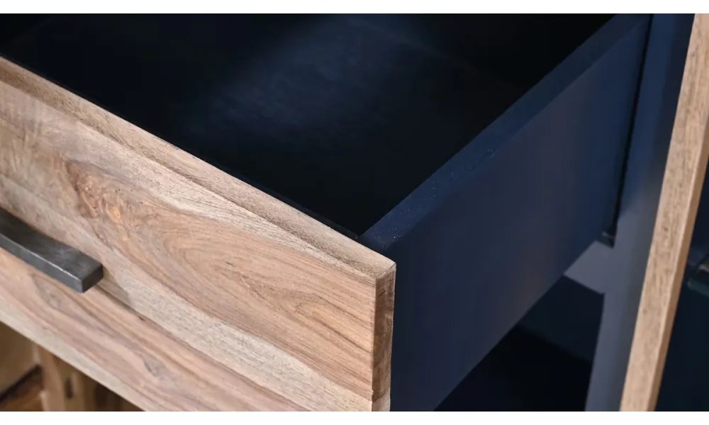 Massive home | Komoda Příborník BANDUNG masiv sheesham 150/90/40 cm vč. LED - VÝPRODEJ