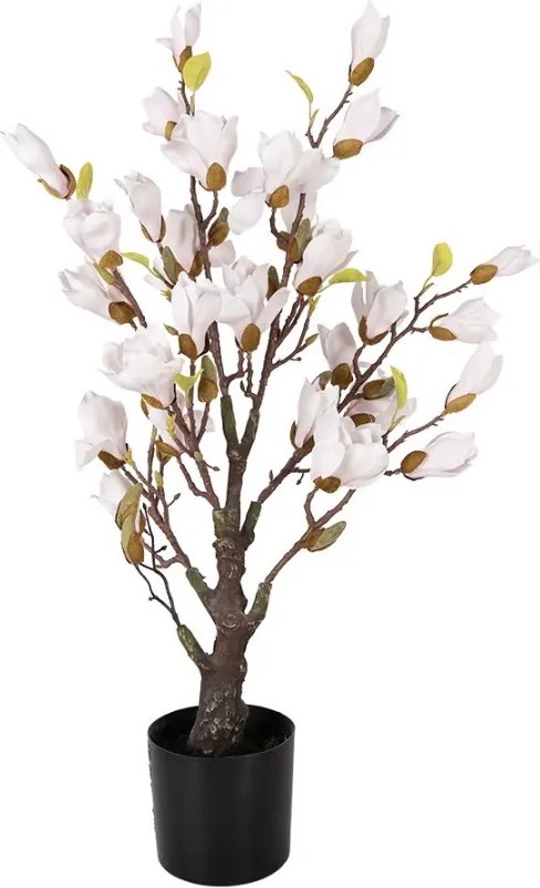 Dekorační stromek Magnolia s narůžovělými květy - 20*20*75 cm