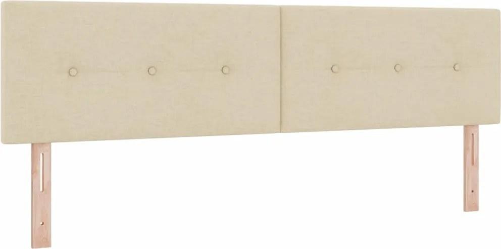 Postel s boxspringem s čelo Krémová 180 x 200 cm textil 3338711