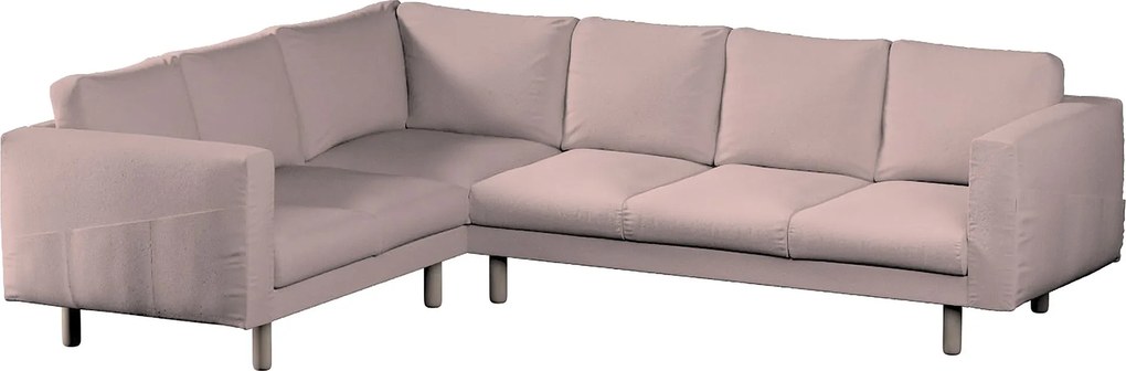 Potah na pohovku IKEA Norsborg rohová 5-místná barva růžová látka pletený vzor