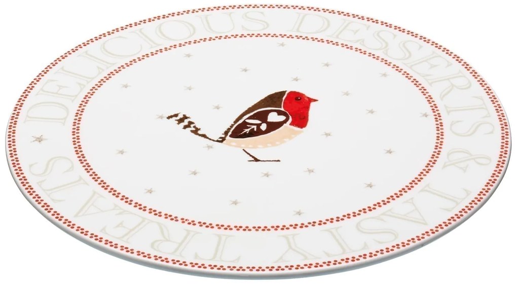 Vánoční servírovací talíř kulatý