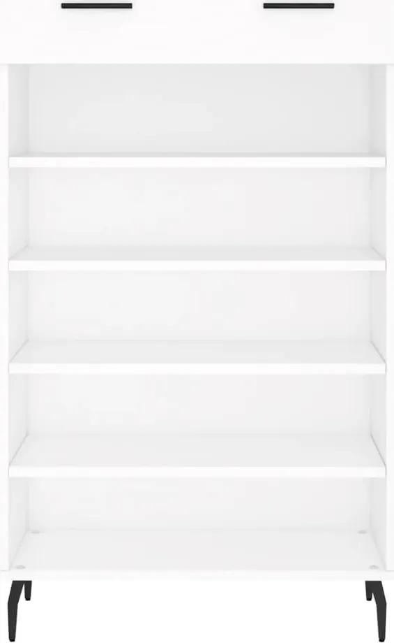 vidaXL Botník 60 x 35 x 105 cm kompozitní dřevo [829628] Barva: bílá s vysokým leskem