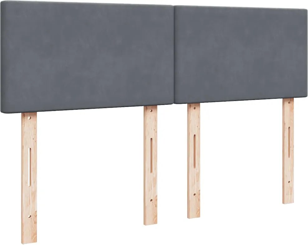 Box spring postel s matrací tmavě šedá 160x200 cm samet 3287777