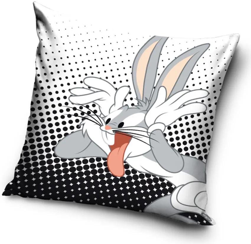 Povlak na polštářek Králík Bugs Bunny Černo Bílý