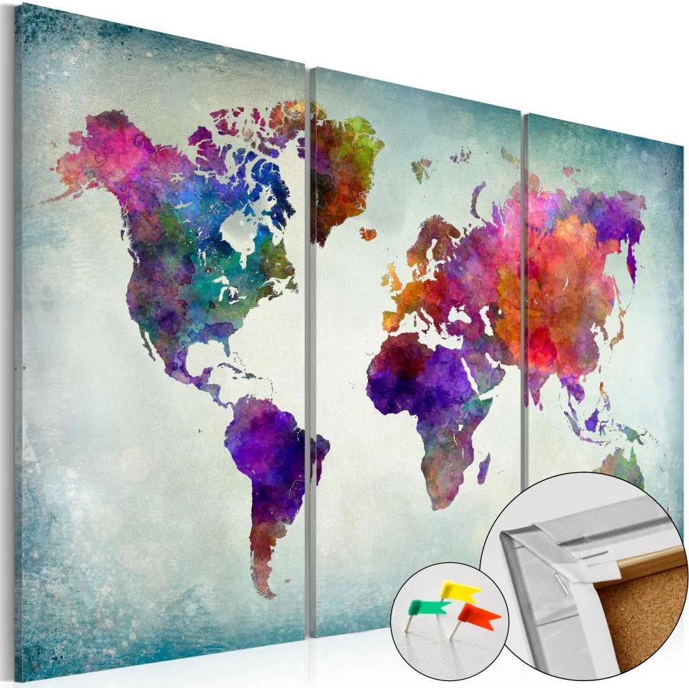 Bimago Obraz na korku - World in Colors 120x80 cm