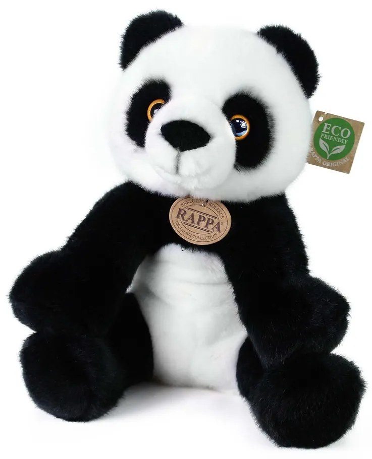 Rappa Plyšová panda sedící 27 cm ECO-FRIENDLY