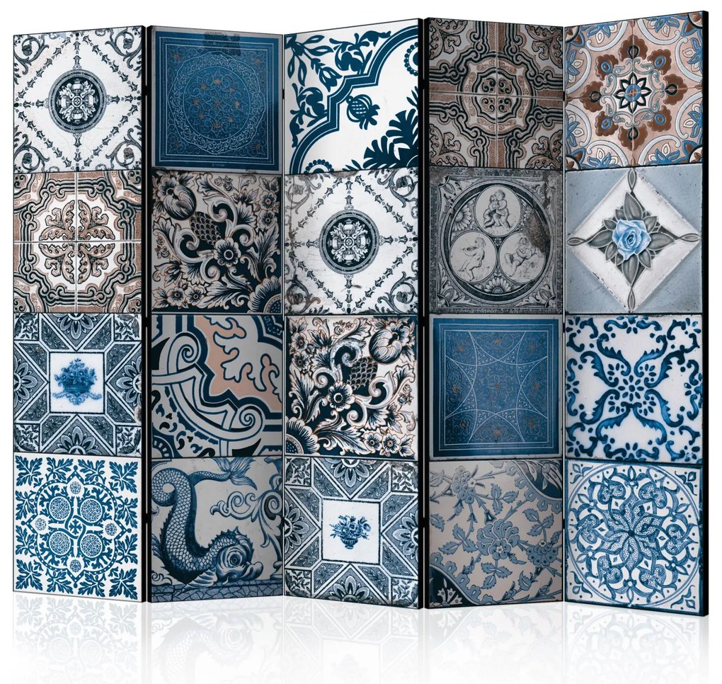 Paraván - Blue Arabesque [Room Dividers] 225x172